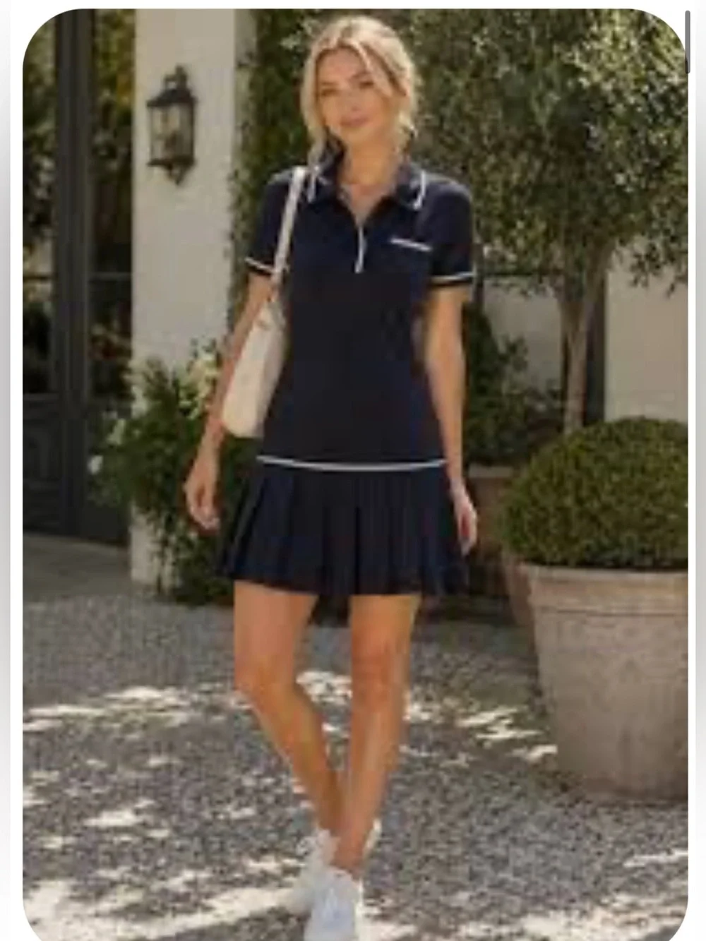 Caroline Constas | Dresses | Nwt Caroline Constas Navy Knit Polo Dress ...